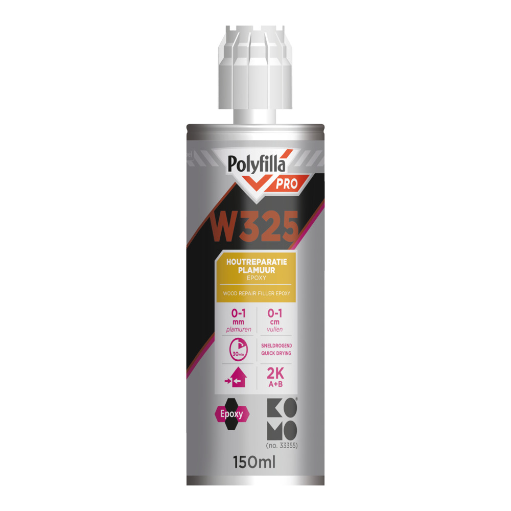 Polyfilla Houtreparatieplamuur Pro W325 2K Epoxy 150ML - Bouwmaat